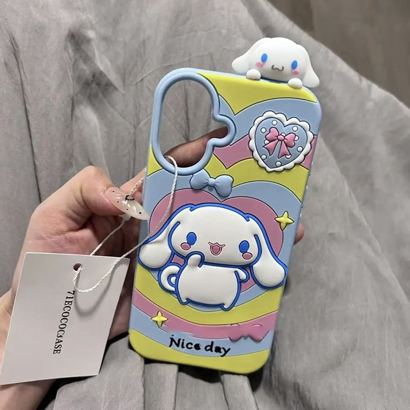 Cute Hello Kitty Cinnamoroll Kuromi Case Kawaii Doll 15 14 13 12 11 ...