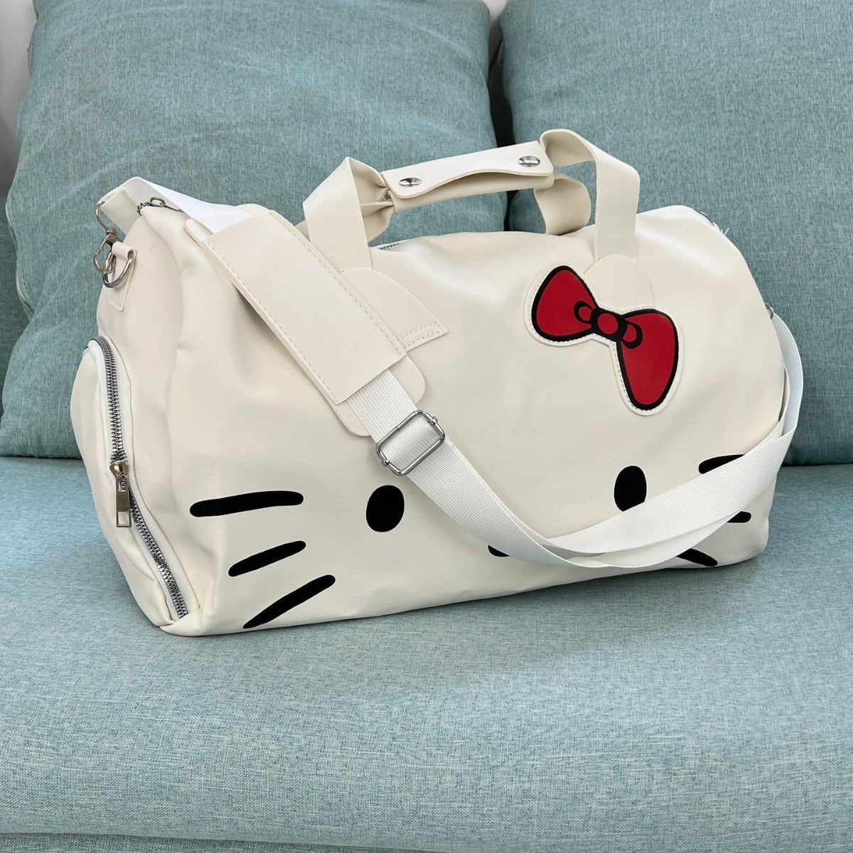 Cute Hello Kitty Gym Bag,Large-Capacity Travel Duffle Bag for Women ...
