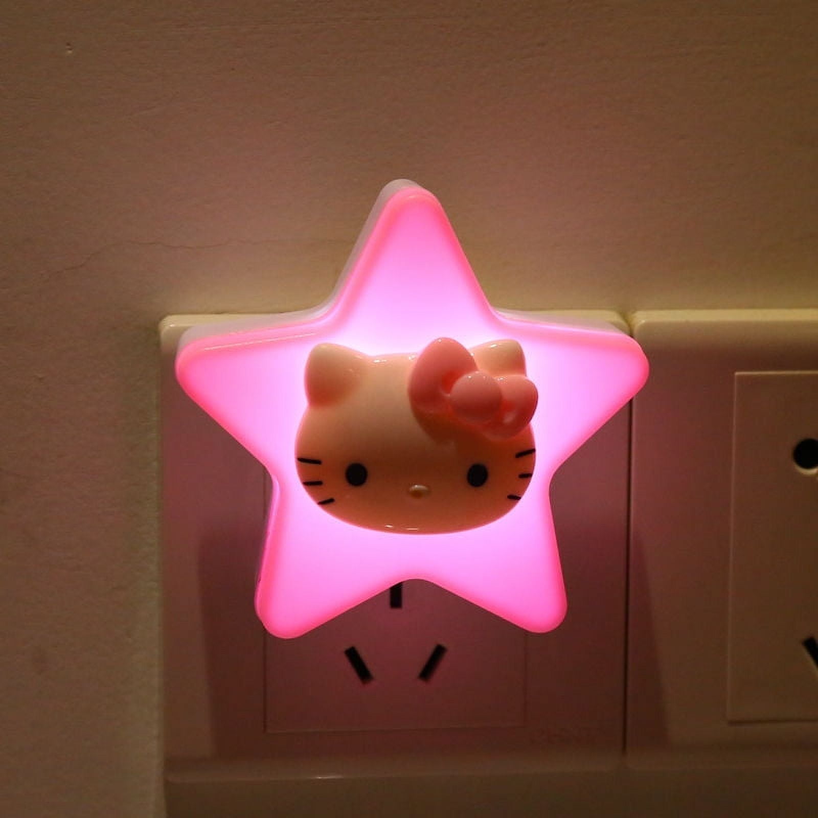 Cute Hello Kitty Little Night Light Anime Children Bedroom Bedside ...