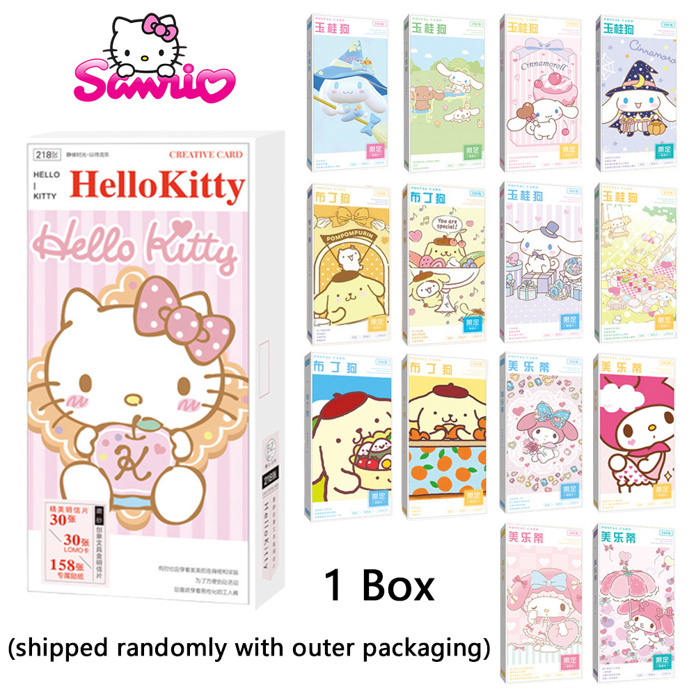Cute Hello Kitty Sanrio Postcard Stickers for Fans Adorable Cinnamoroll ...