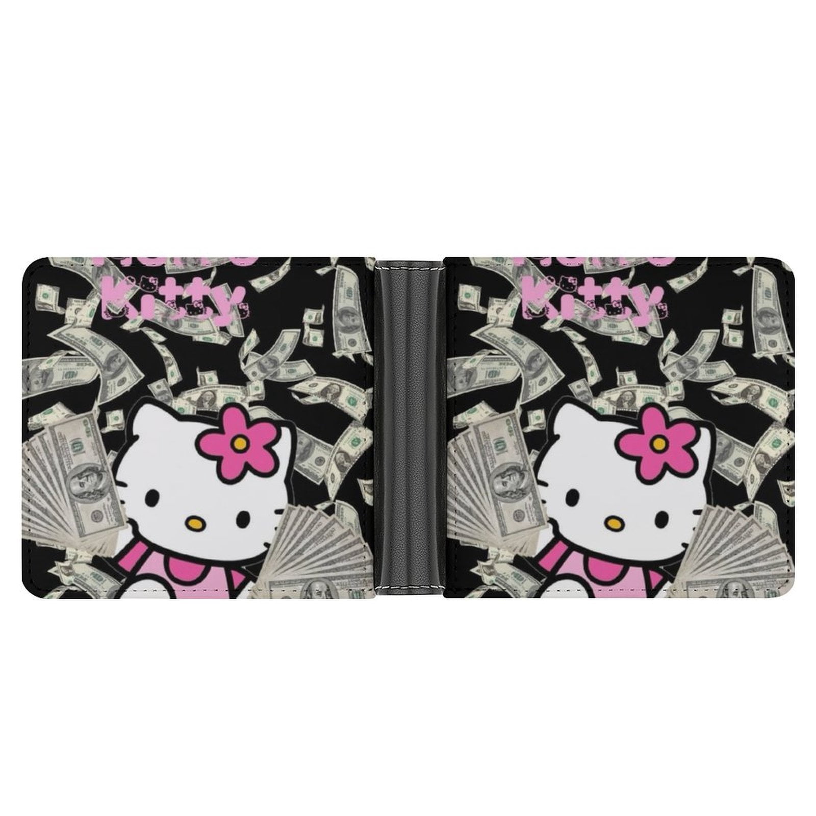 Cute Hello Kitty Wallet For Women Girls Purse Leather Bifold Wallet ...