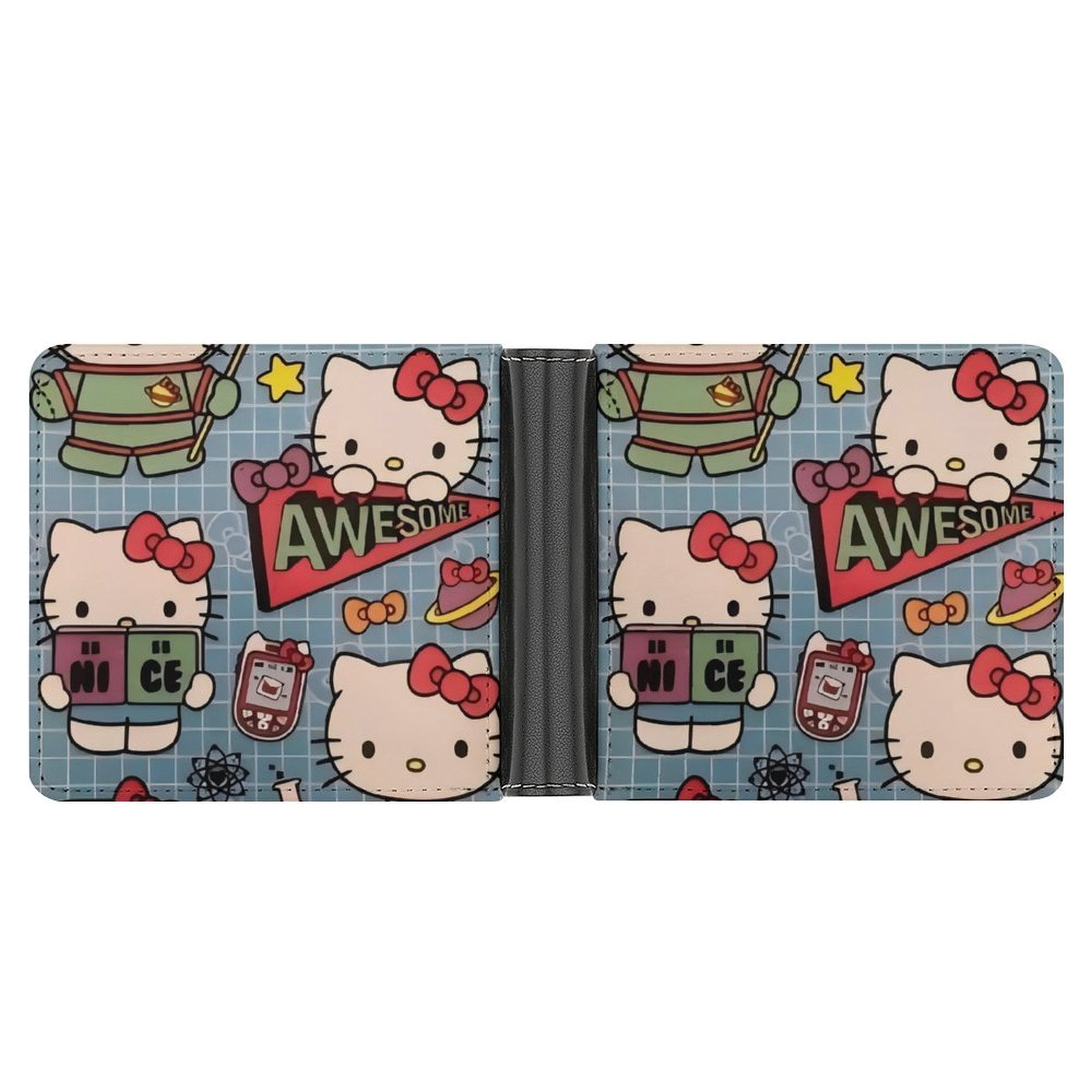 Cute Hello Kitty Wallet For Women Girls Purse Leather Bifold Wallet ...