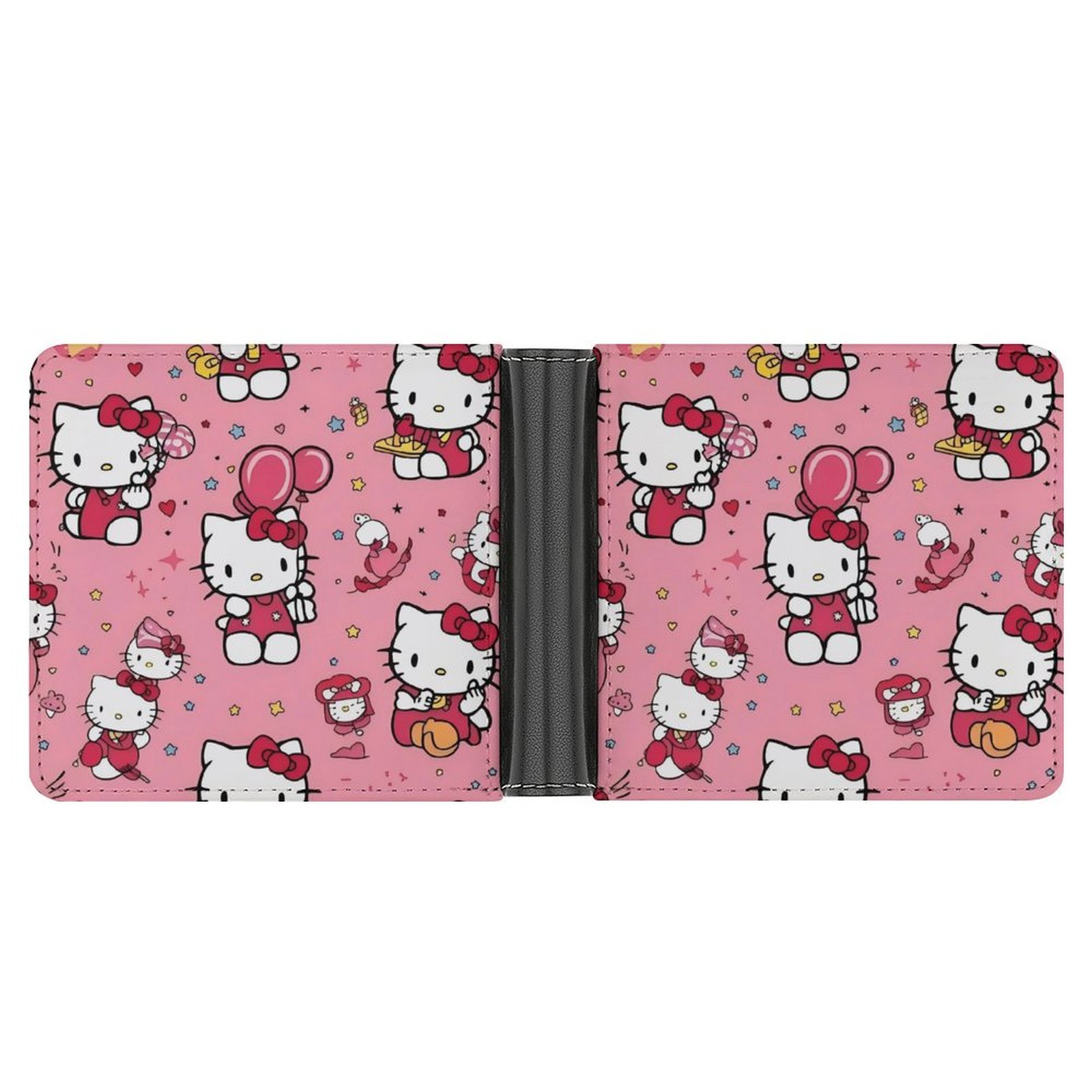 Cute Hello Kitty Wallet For Women Girls Purse Leather Bifold Wallet ...