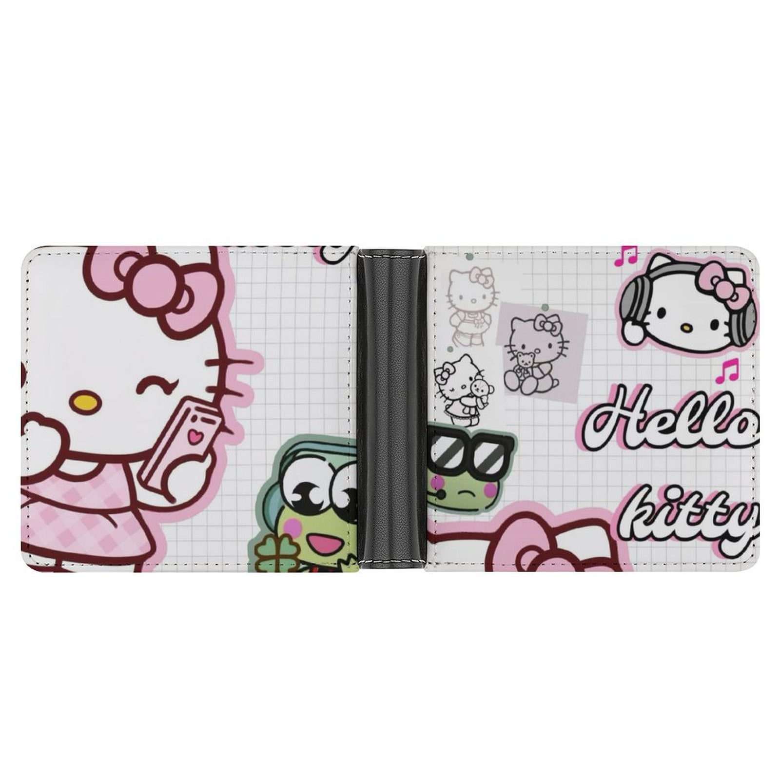 Cute Hello Kitty Wallet For Women Girls Purse Leather Bifold Wallet ...
