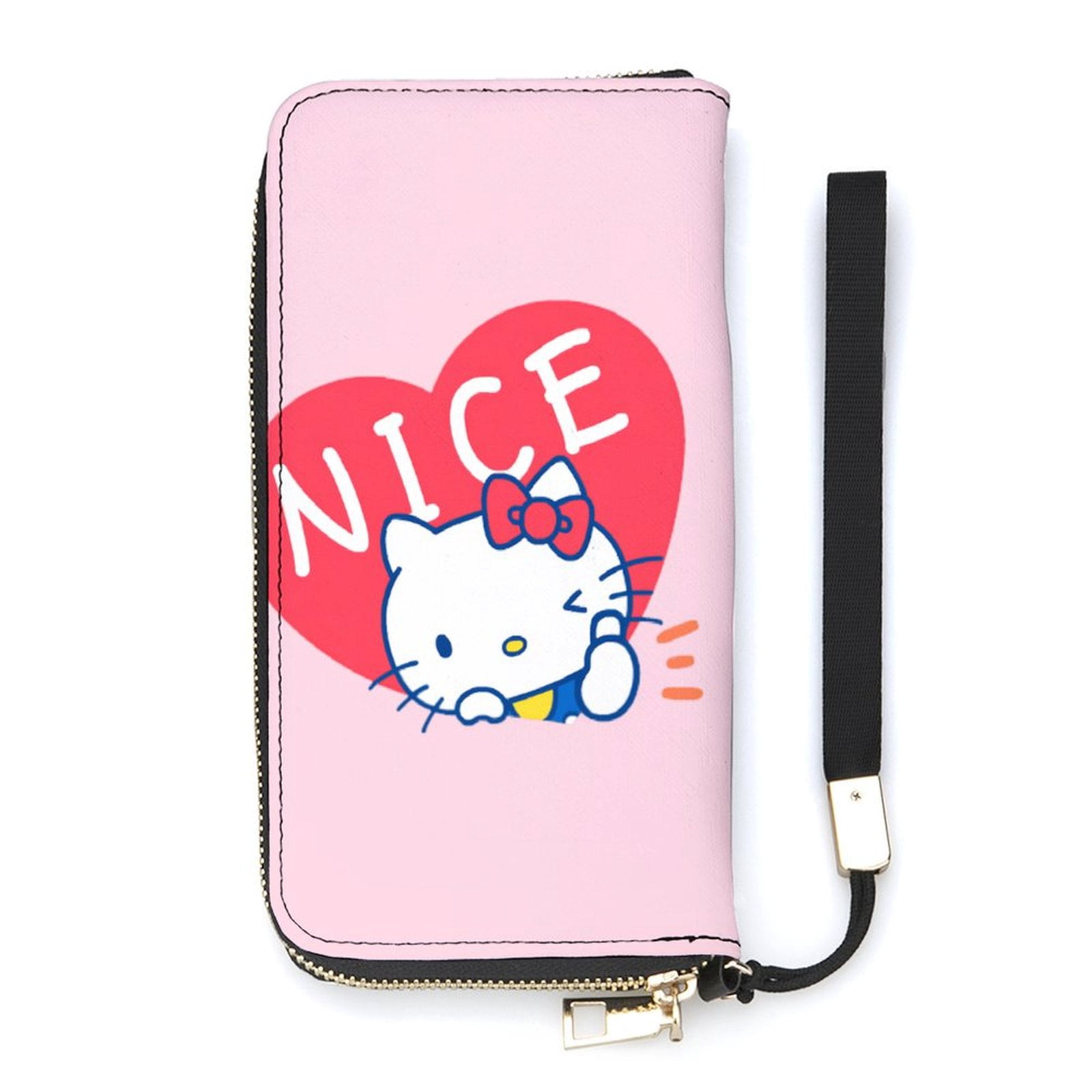 Cute Hello Kitty Wallet For Women Wristlet Purse Large Credit Card ...