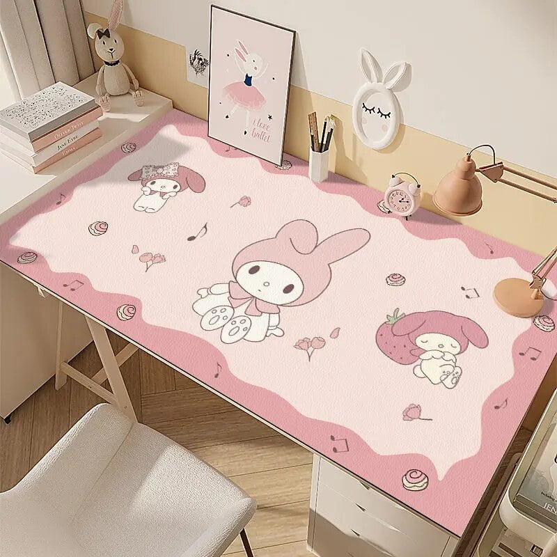 Cute Hello Kitty Y2K Desk Mat Sanrio Kawaii Anime Kuromi Cinnamoroll ...
