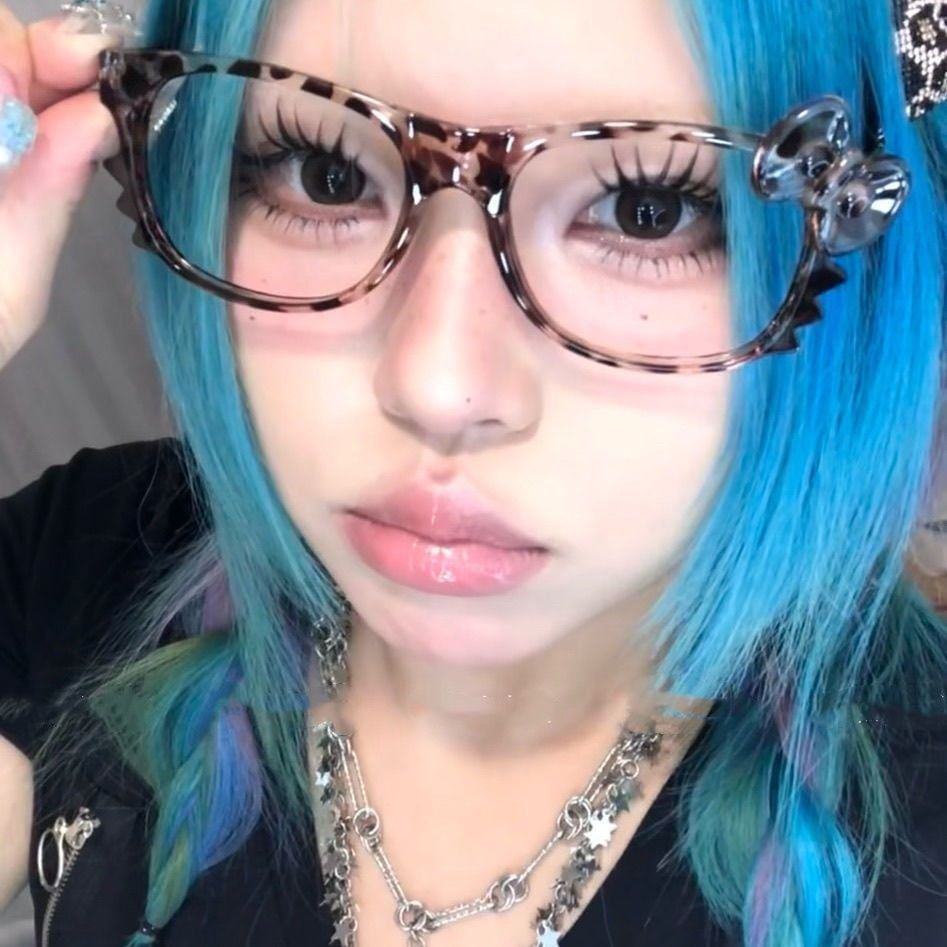 Cute Hello Kitty Y2K Eyeglass Frame for Anime Fans - Retro Glasses with ...