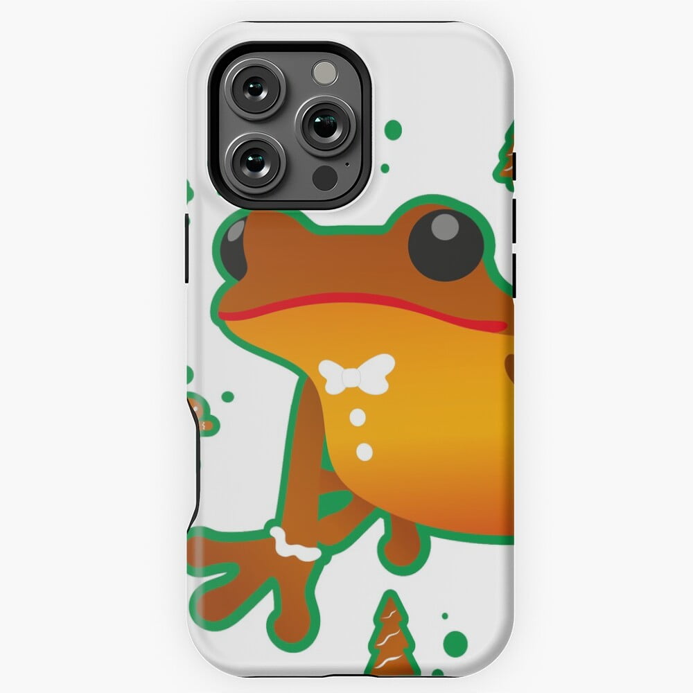 Cute Holiday Gingerbread Frog Art Phone Case for iPhone 11 12 13 14 15 ...
