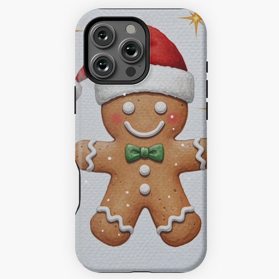 Cute Holiday Gingerbread Men Art Phone Case for iPhone 11 12 13 14 15 ...