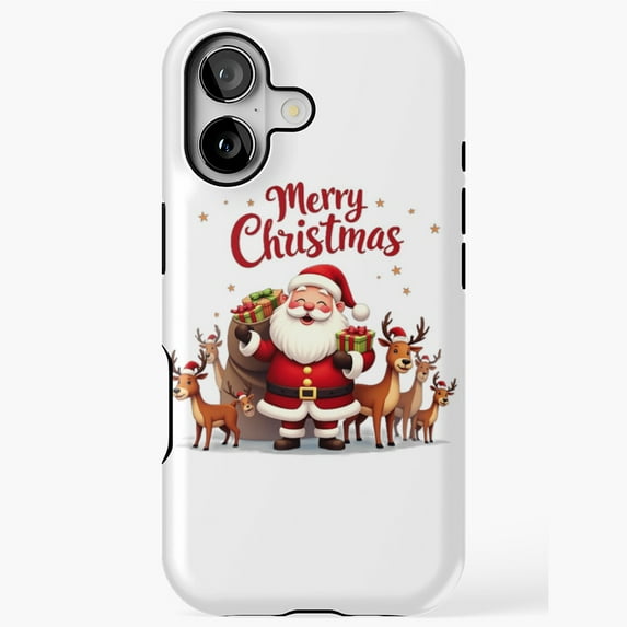 Cute Holiday Scene With Gifts Reindeer And Cheer for iPhone 17 to 11 ...