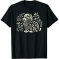 Cute Holland Lop Rabbit Botanical Cottagecore Floral Bunny T-Shirt ...