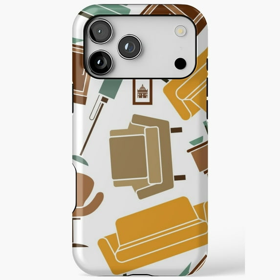 Cute Home Interior Pattern iPhone Case 17 through 11 Pro Max - Walmart.com