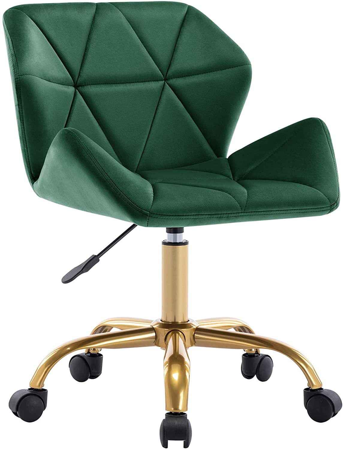 Cute Home Office Chair, Velvet Swivel Desk Chair Armless Hydraulic ...