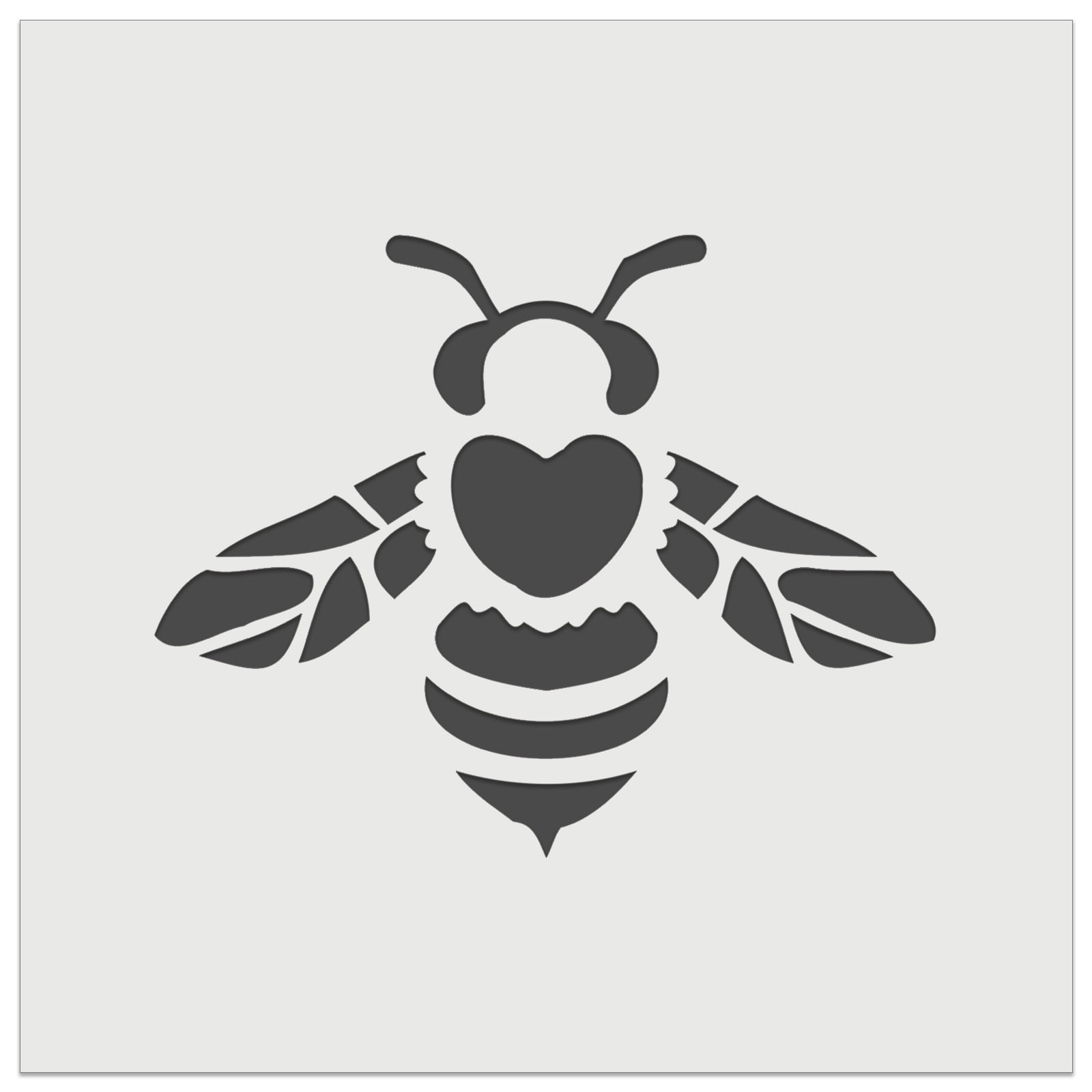Cute Honey Bumblebee with Heart on Back DIY Cookie Wall Craft Stencil ...