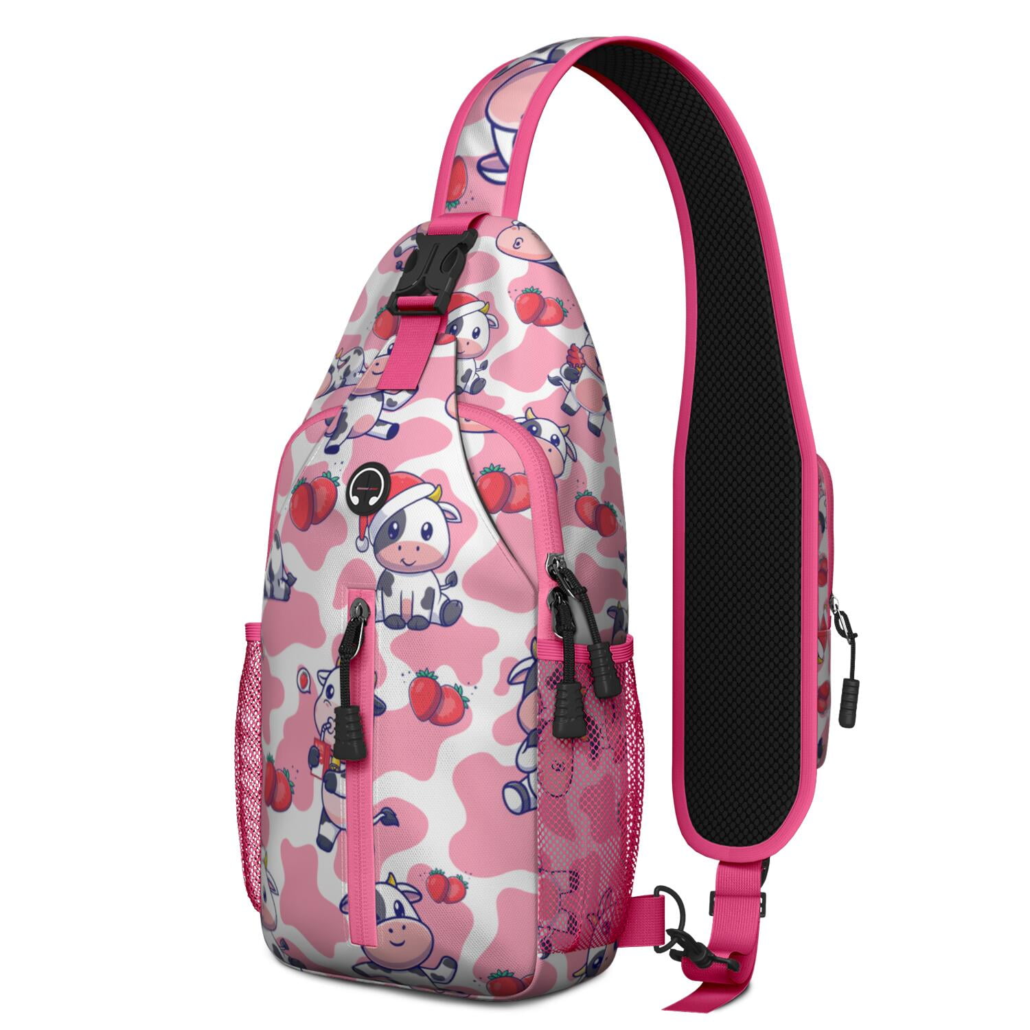 Cute Honeybee and Bumble Bee Print Sling Backpack – Anti-theft Pocket ...