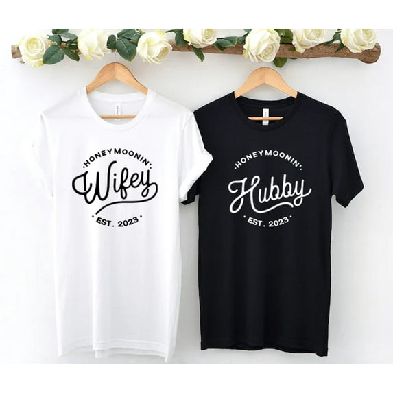 Cute Honeymoon Shirts, Wifey Hubby, Mr Mrs Shirts, Newlywed Shirts ...