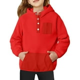 Cute Hoodies For Girls Color Block Hooded Sweatshirt Teen Girl Winter ...