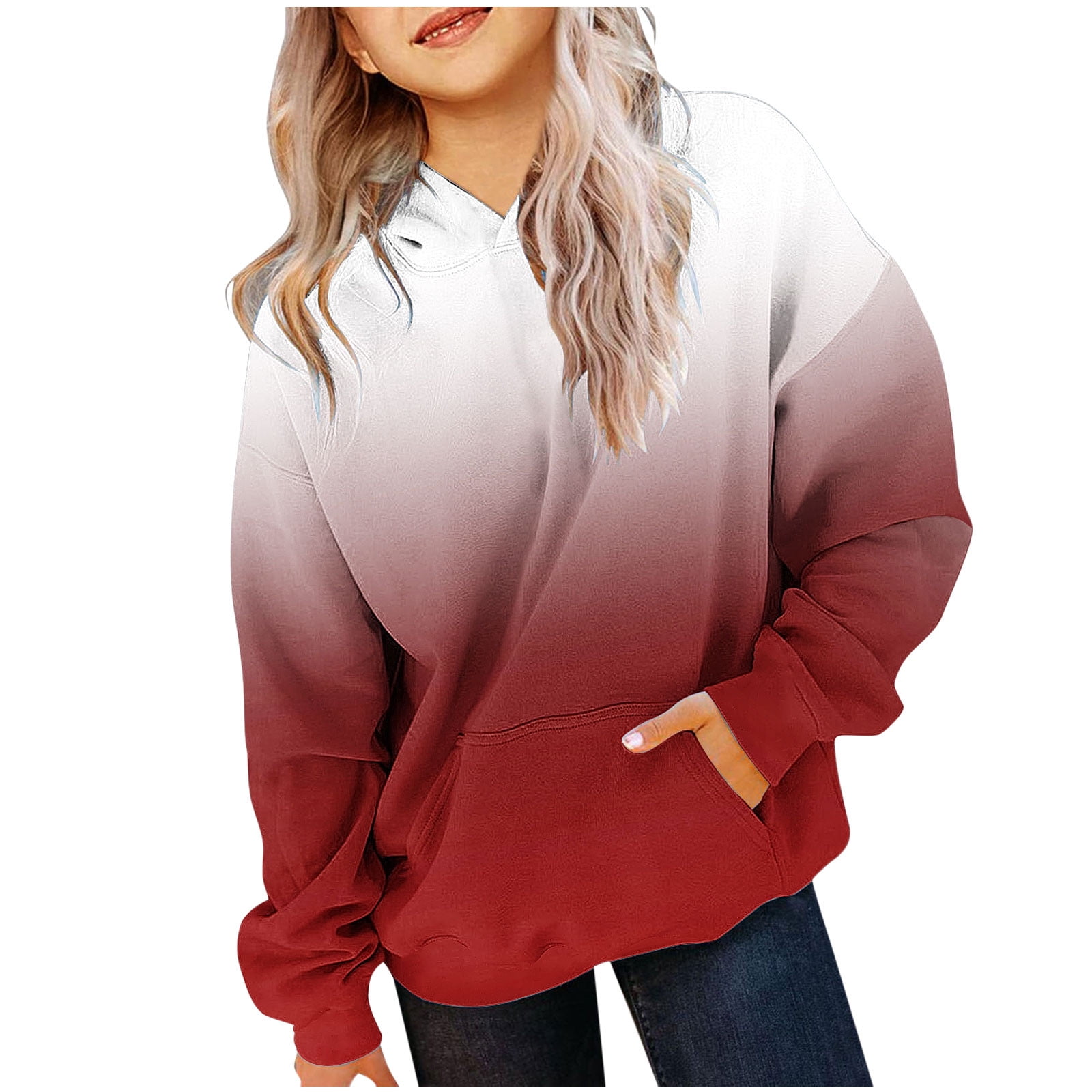 Cute Hoodies For Girls Oversized Long Sleeve Drawstring Hooded ...