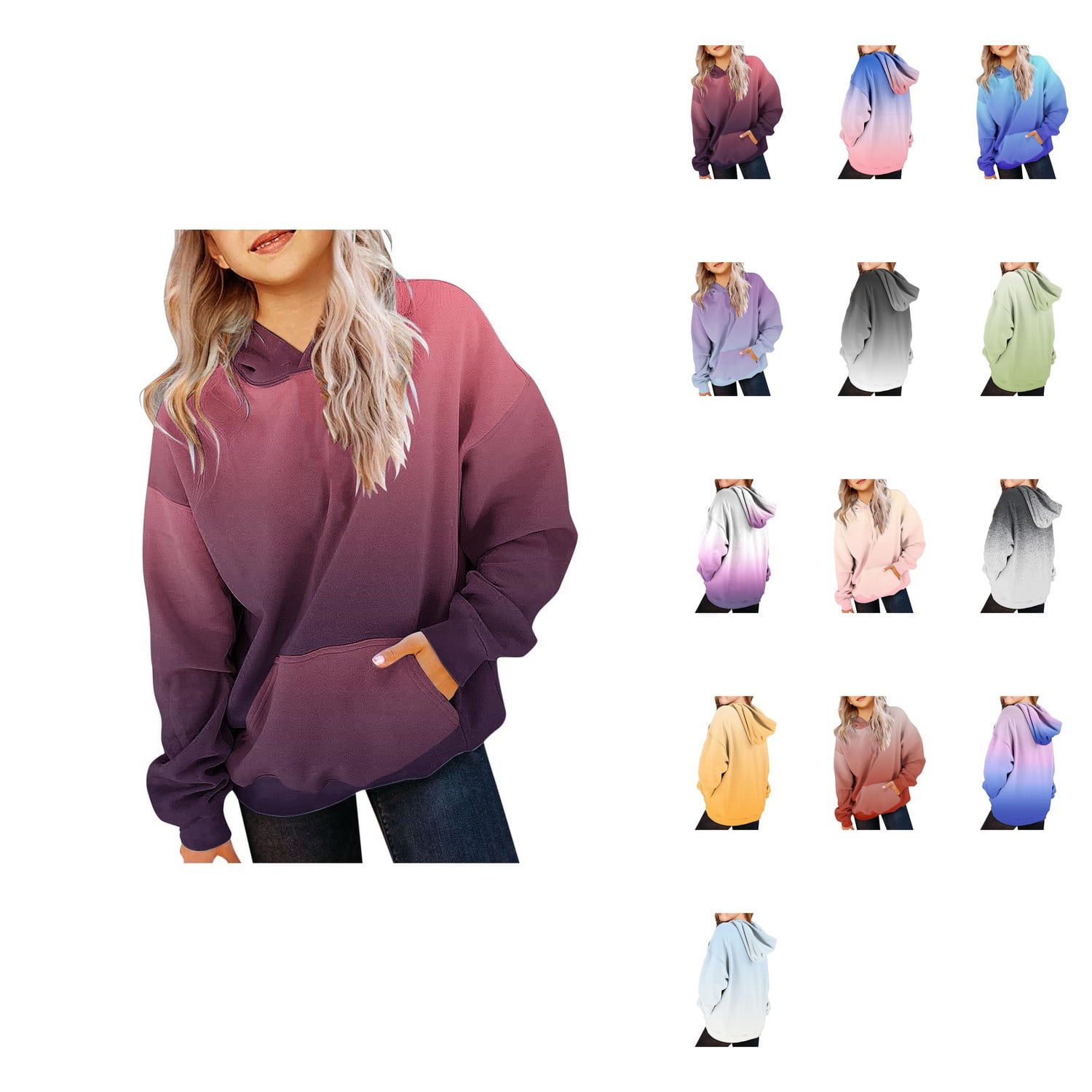 Cute Hoodies For Teen Girls Trendy Preppy Hooded Sweatshirts Oversized ...