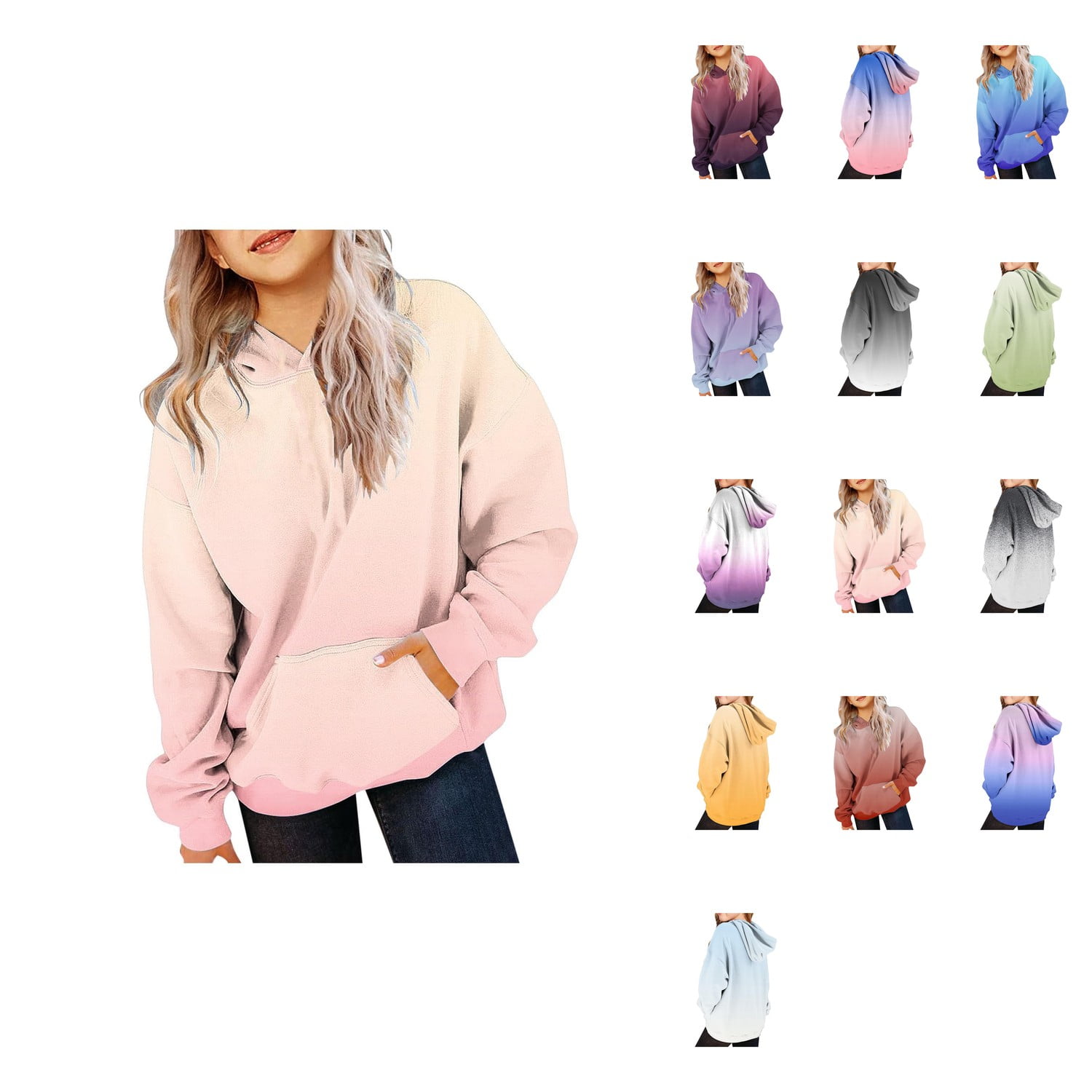 Cute Hoodies For Teen Girls Trendy Preppy Hooded Sweatshirts Oversized ...