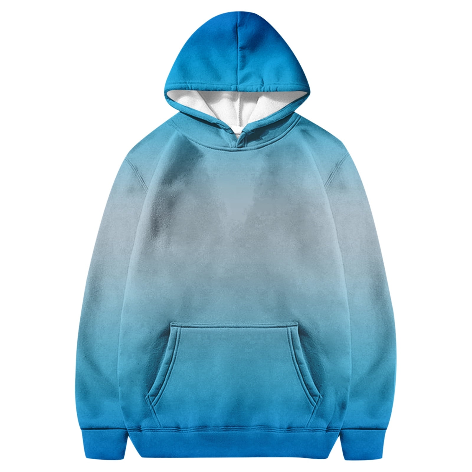 Cute Hoodies for Teen Girls Gradient Color Long Sleeve Round Neck ...