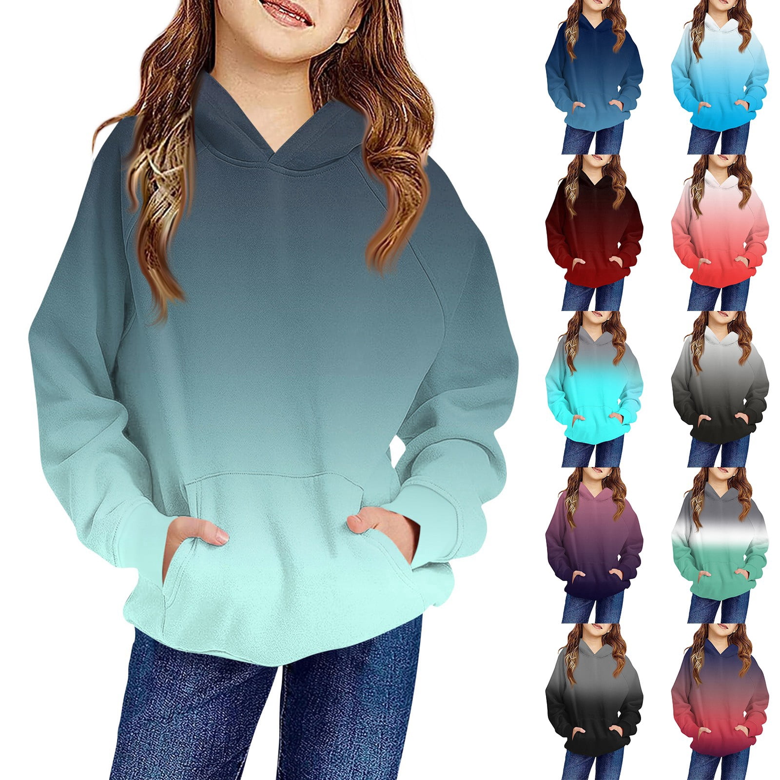 Cute Hoodies for Teen Girls Trendy Preppy Hooded Sweatshirts Oversized ...