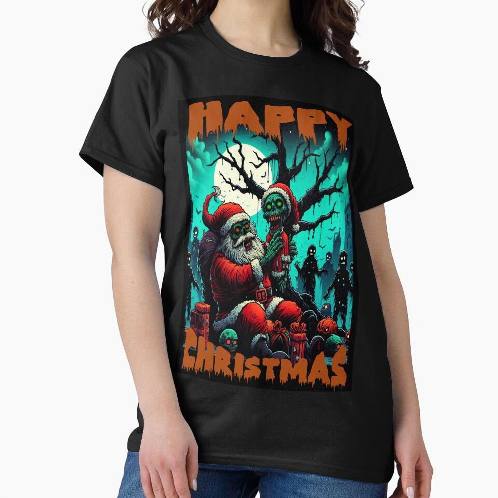 Cute Horror Christmas Zombie St. Nick & His Skeleton Crew Goth ...