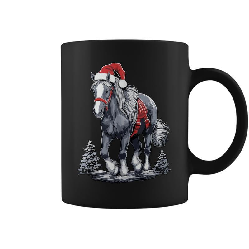 Cute Horse Christmas Santa Hat Xmas Pony Coffee Mugs - Walmart.com