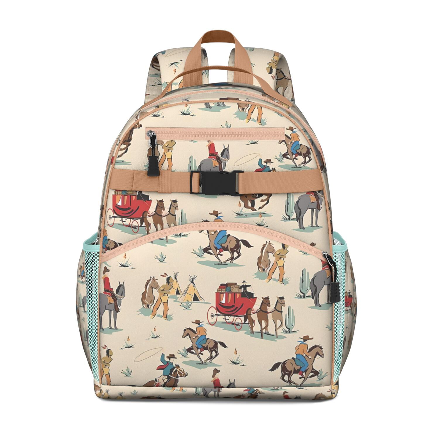 Cute Horse Pattern Backpack for School - Waterproof & Breathable Travel ...