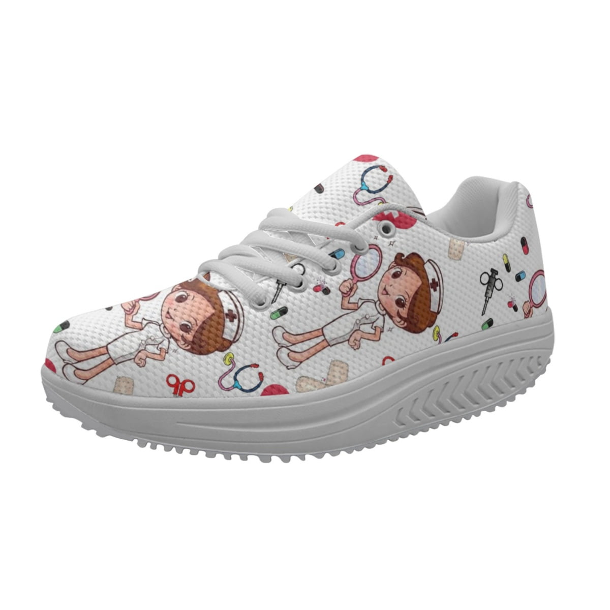 Cute Hospital Nurse Pattern Ladies Spring Autumn Sneakers Dirt ...