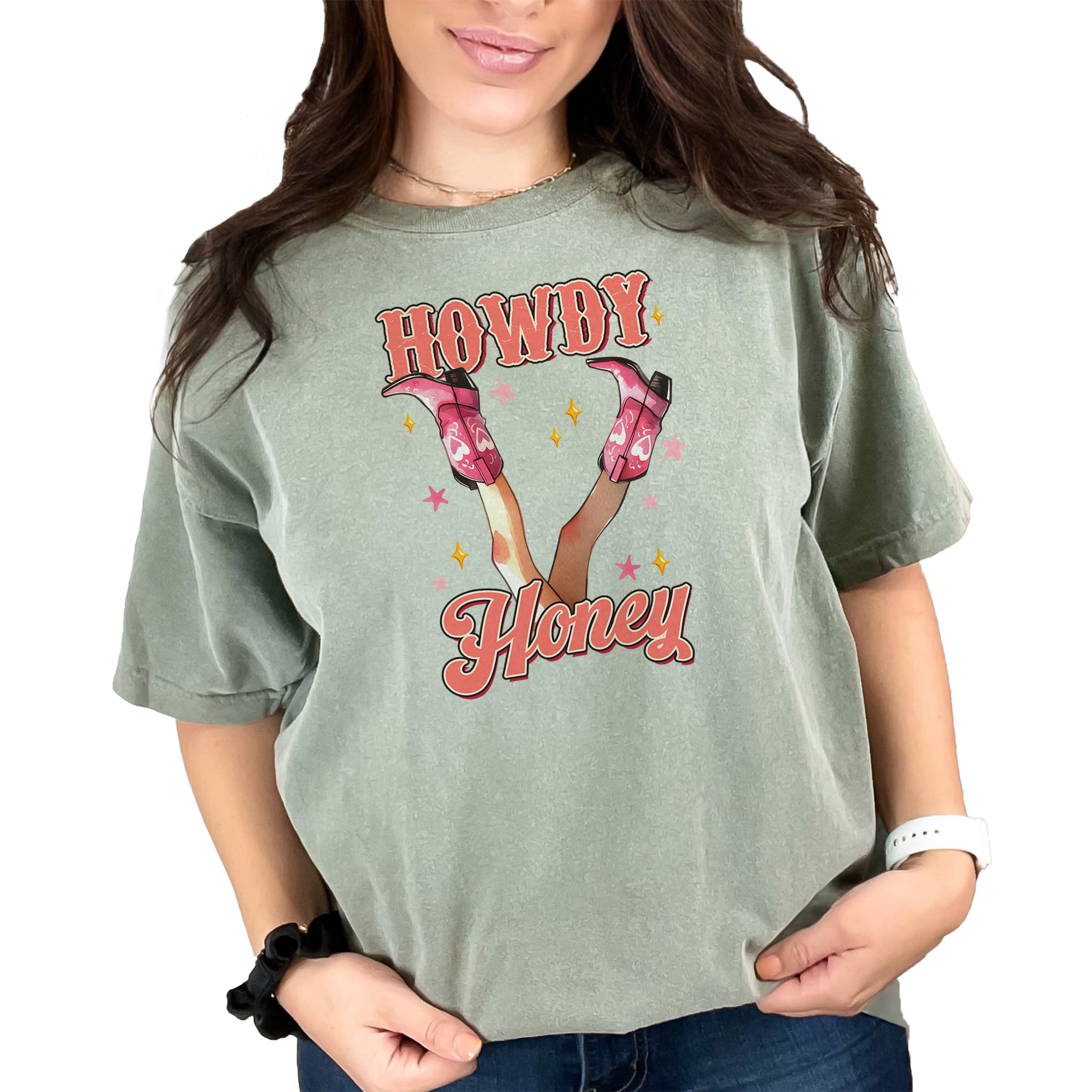 Cute Howdy Honey T-Shirt, Novelty Southern Tee, Trendy Cowgirl Shirt ...