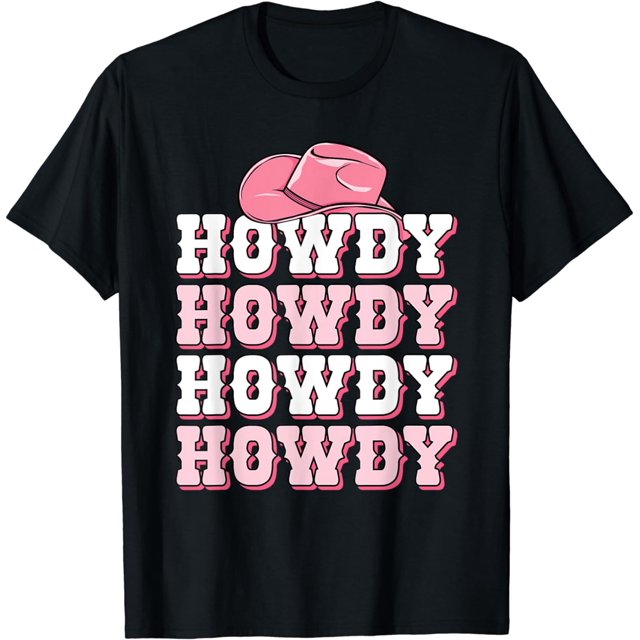 Cute Howdy Western Country Cowgirl Texas Rodeo Women Girls T-Shirt ...