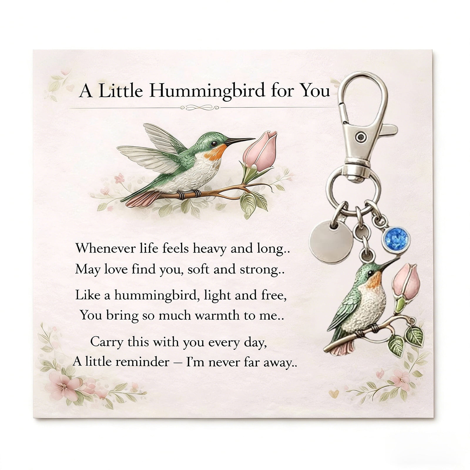 Cute Hummingbird Keychain Bag Charm, Bird Gardening Gifts, Nature Gifts ...