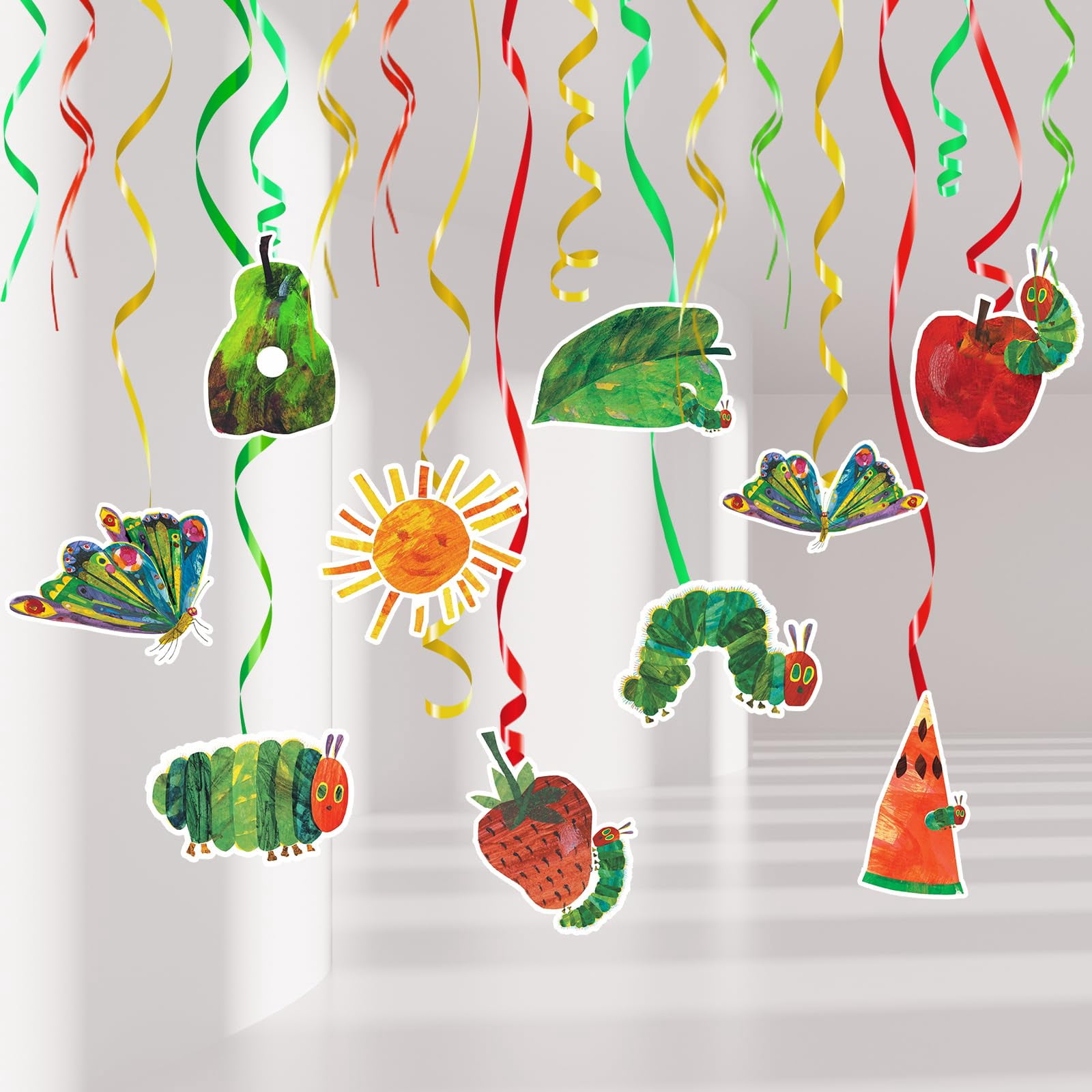The Cute Hungry Caterpillar Butterfly Swirls Streamers Decorations 16 ...