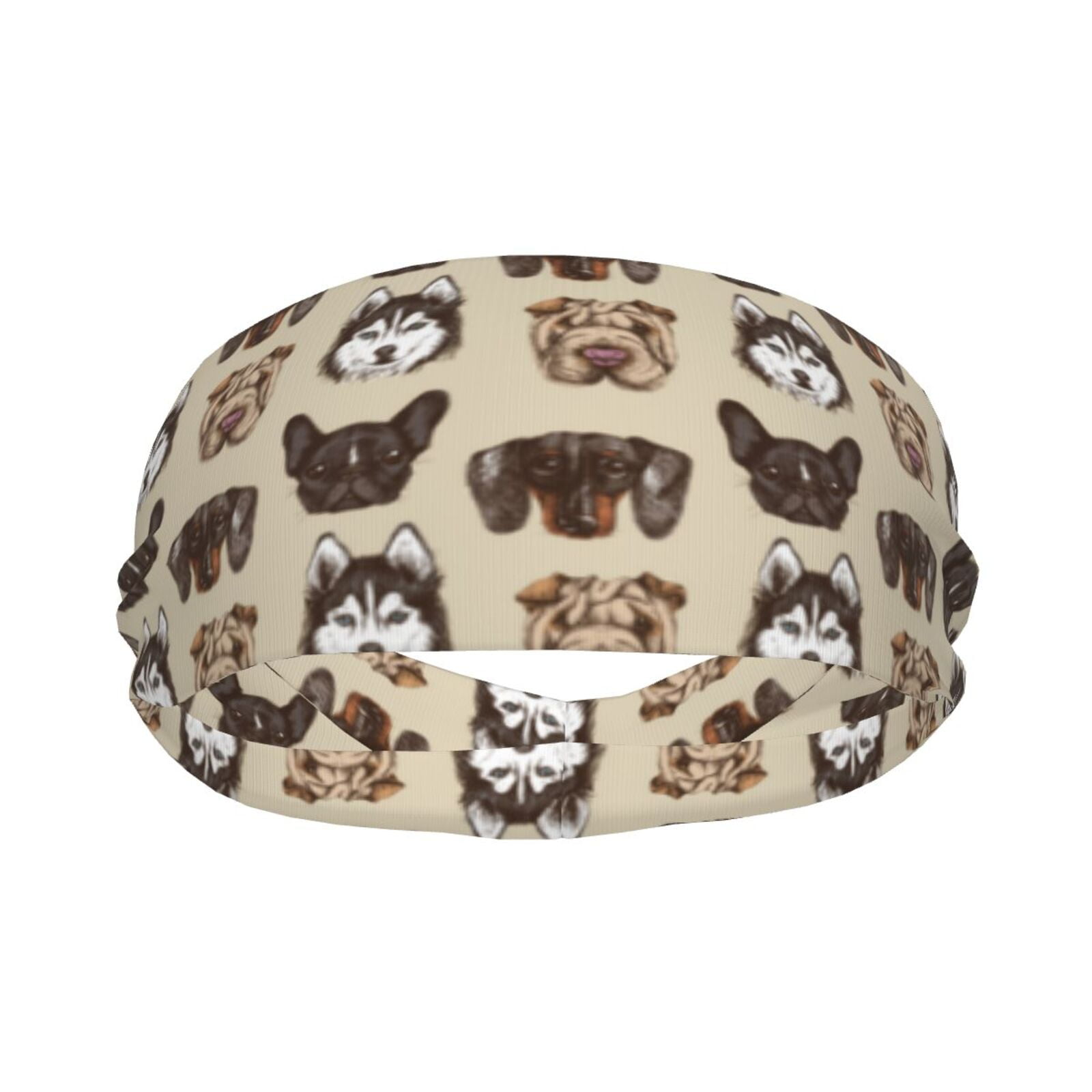 Cute Husky French Bulldog Dog Headbands for Women/Men, Elastic Wide ...