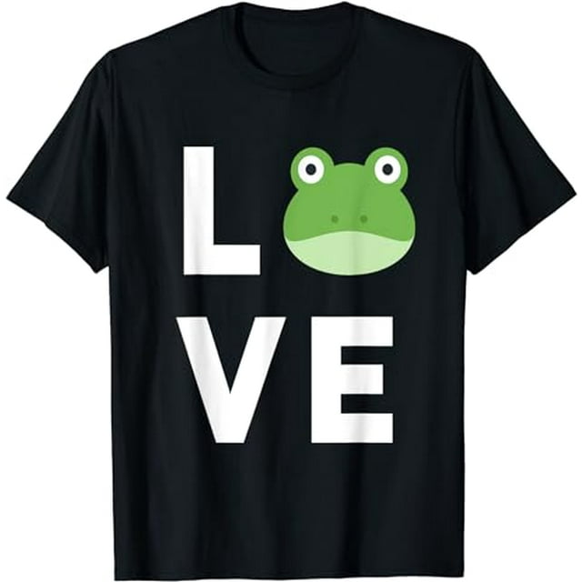 Cute I Love Frogs Funny Frog Face Design For Kids Frog Lover T-Shirt - Walmart.com