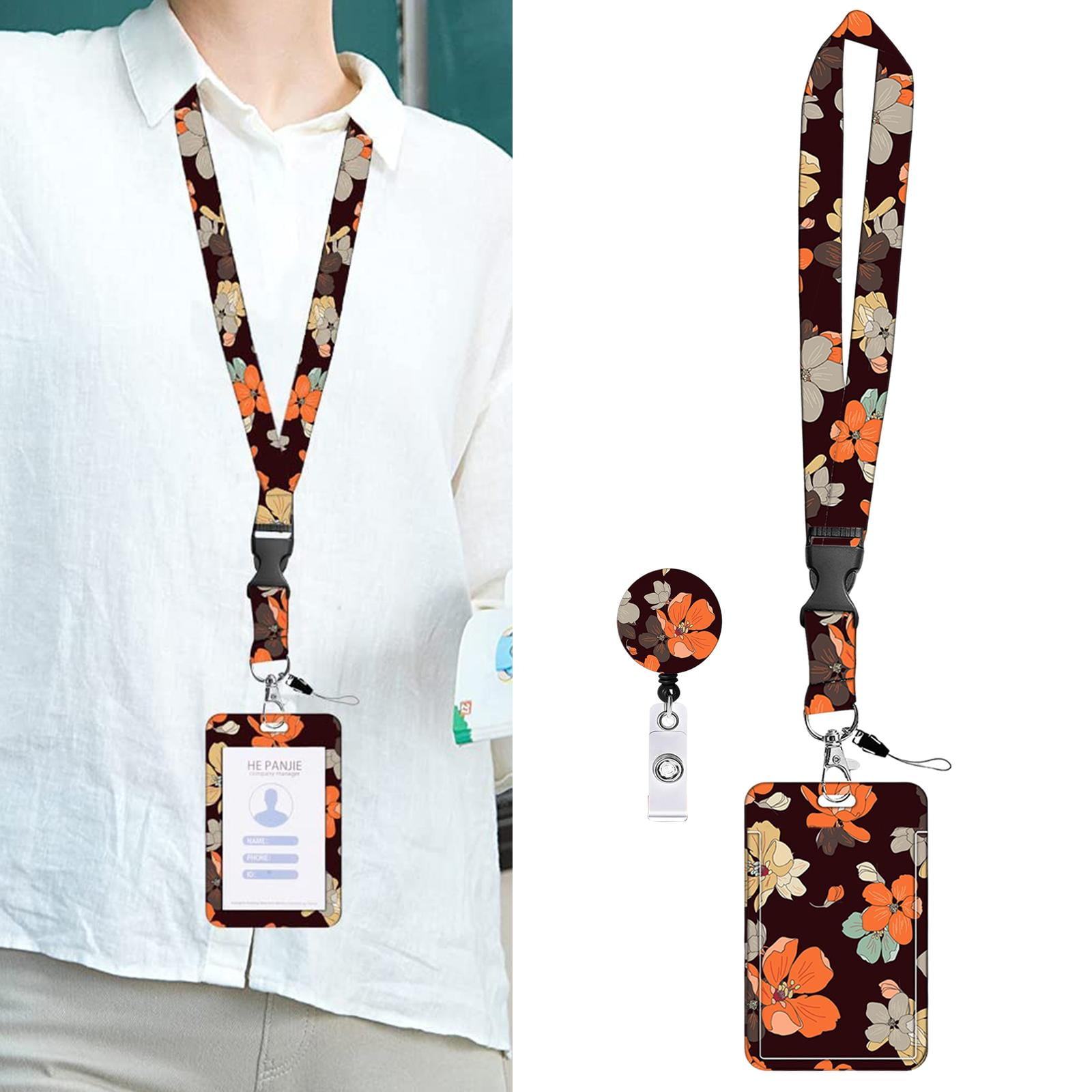 Cute ID Card Holder Lanyard with Clip Badge Holder for School Teacher ...