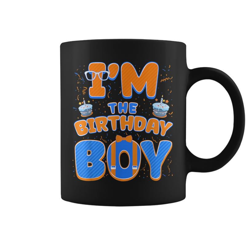 Cute IM The Birthday Boy Matching Blue Orange Party Coffee Mugs ...