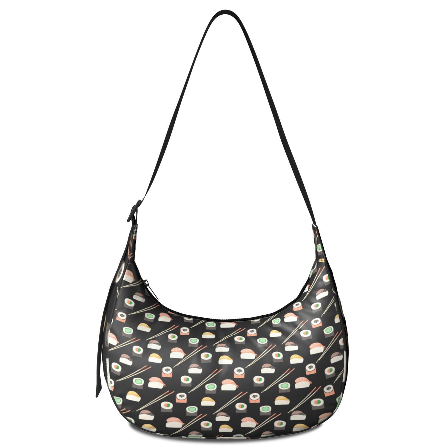 Cute Ice Cream & Dessert Pattern Crossbody Handbag for Women, Colorful ...