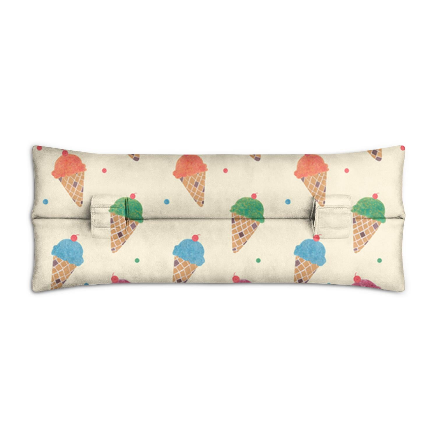 Cute Ice Cream Seat Belt Pillow - Hand Drawn Pink Design for Summer Fun ...
