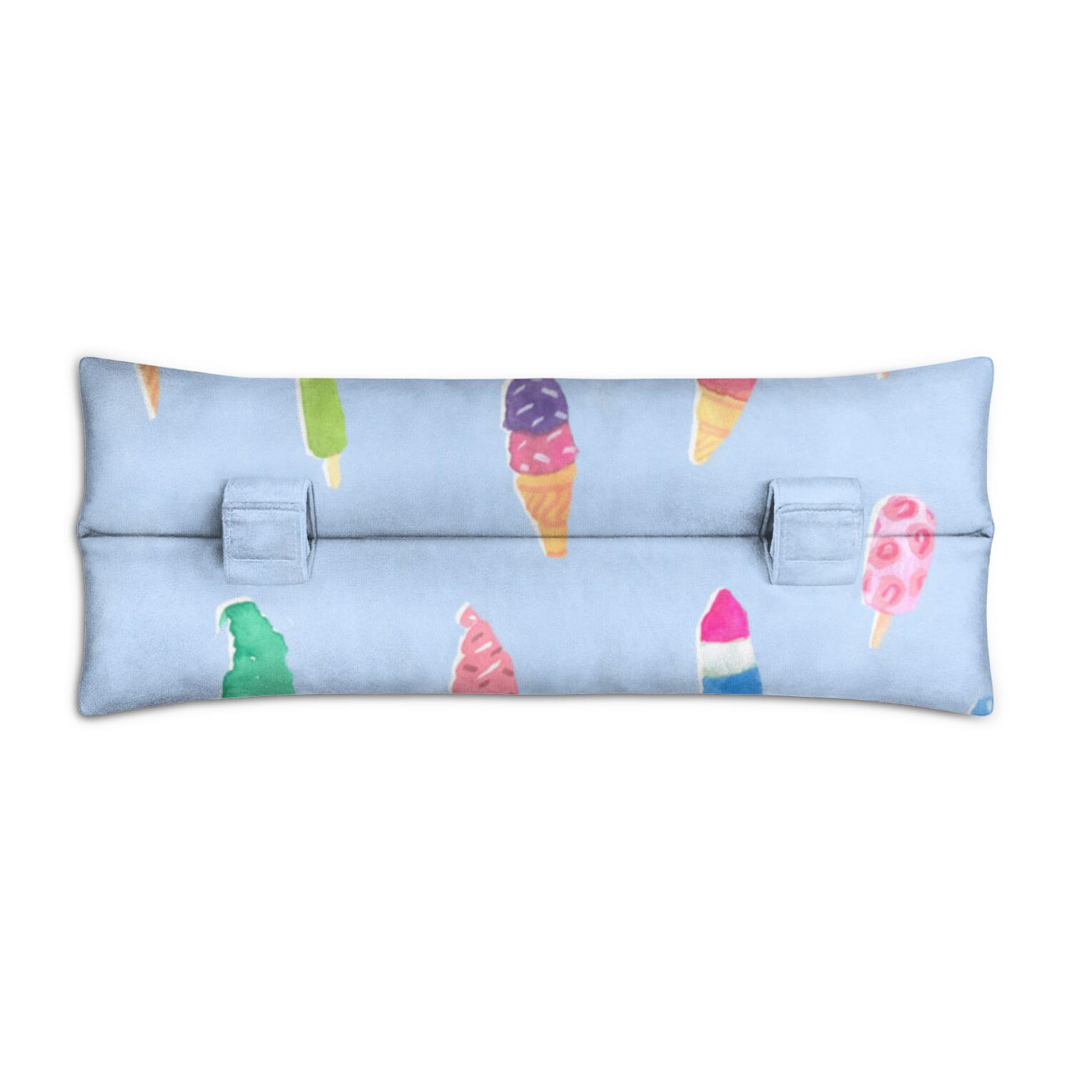 Cute Ice Cream Seat Belt Pillow - Hand Drawn Pink Design for Summer Fun ...