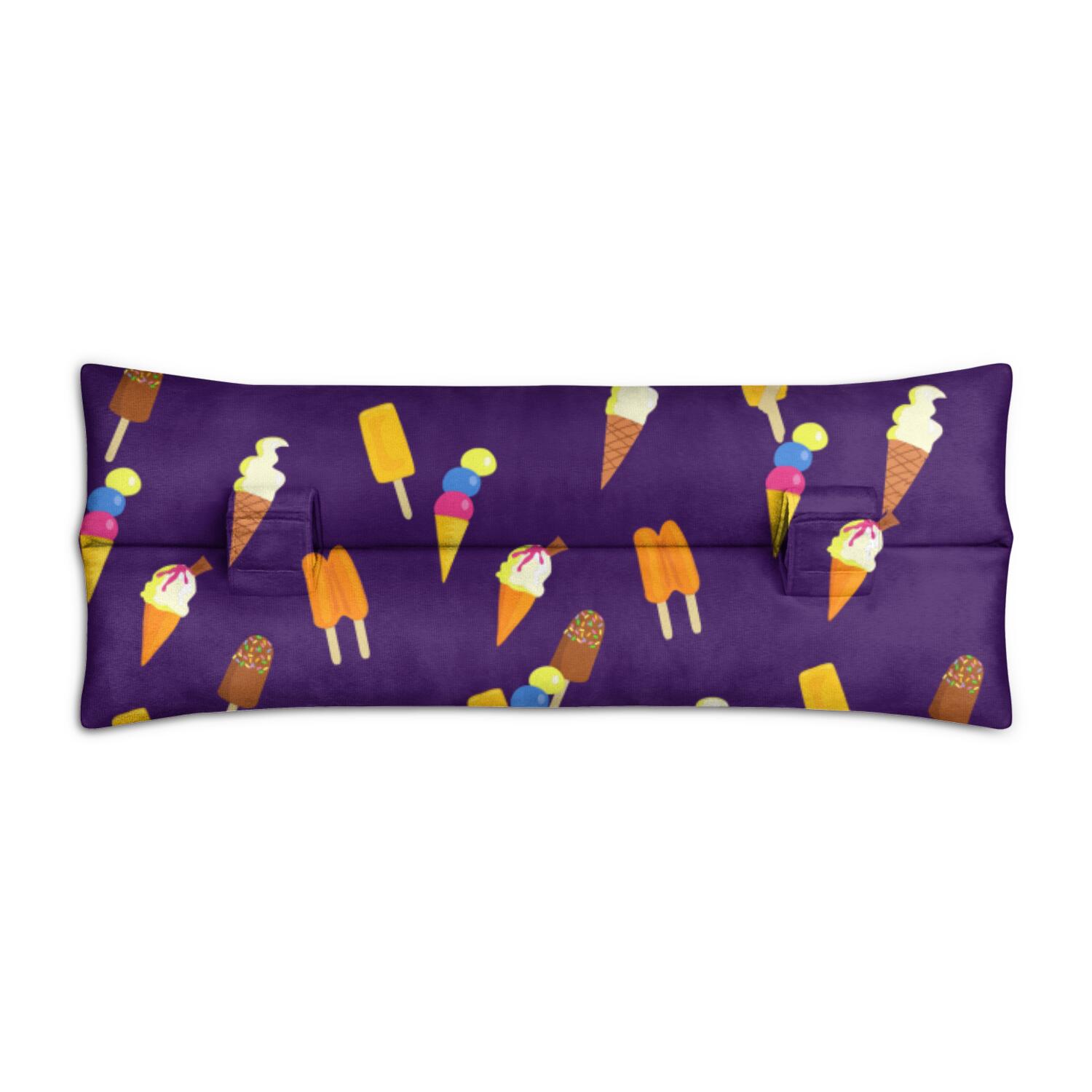 Cute Ice Cream Seat Belt Pillow - Hand Drawn Pink Design for Summer Fun ...