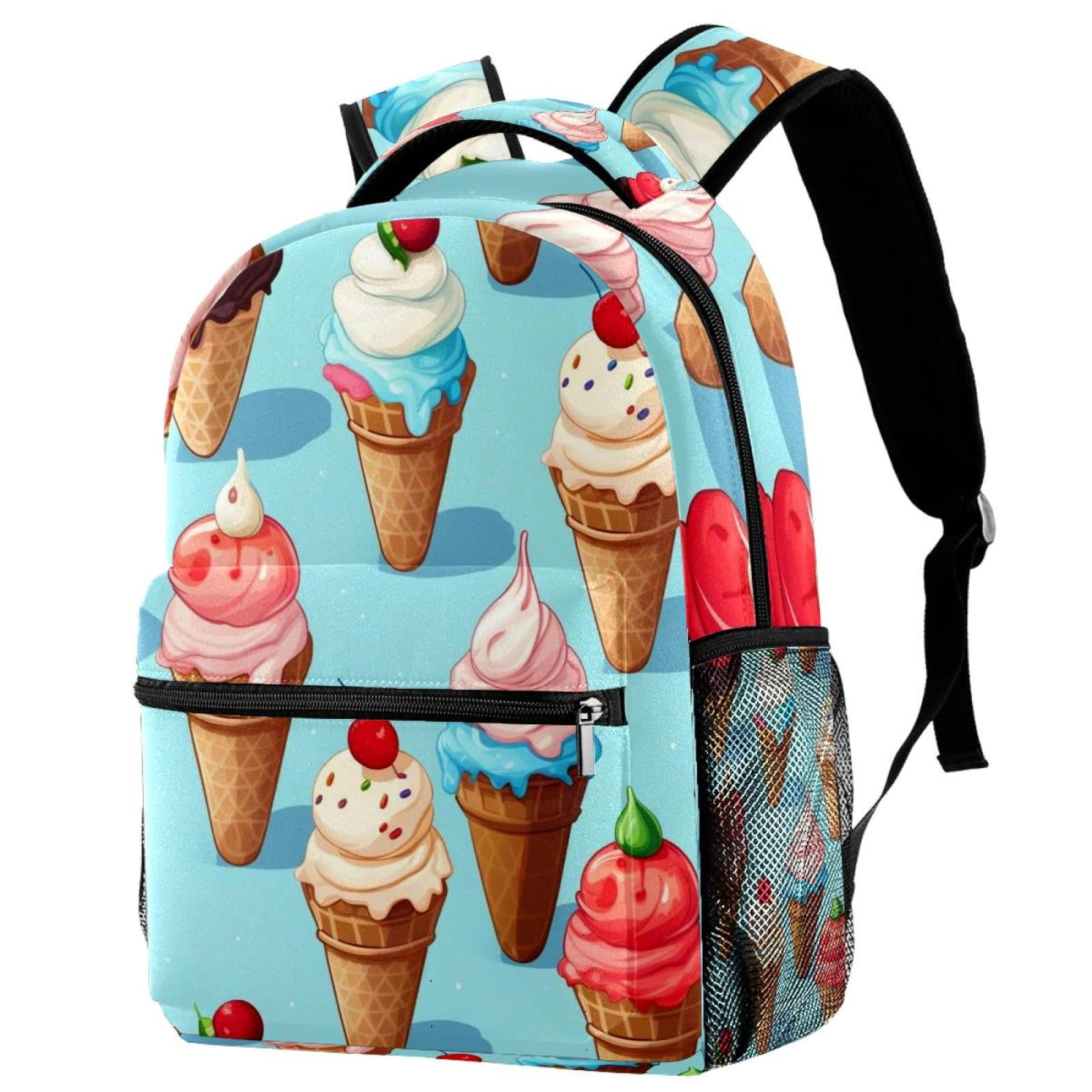 Cute Ice Creams Cone Casual Backpack School Backpacks Lightweight ...