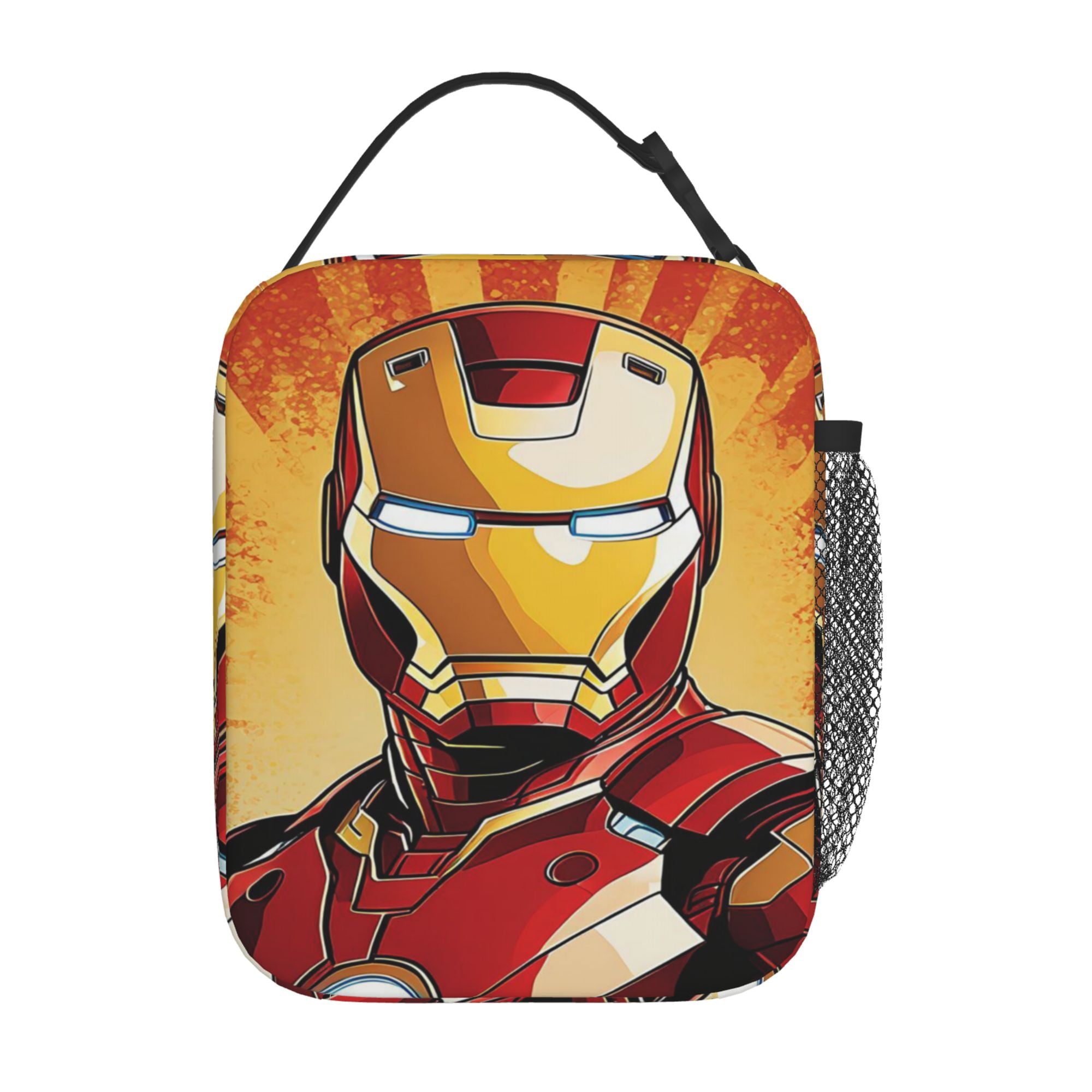 Cute Iron Man Lunch Bag Cartoon Lunch Box Reusable Insulated Lunch Tote ...