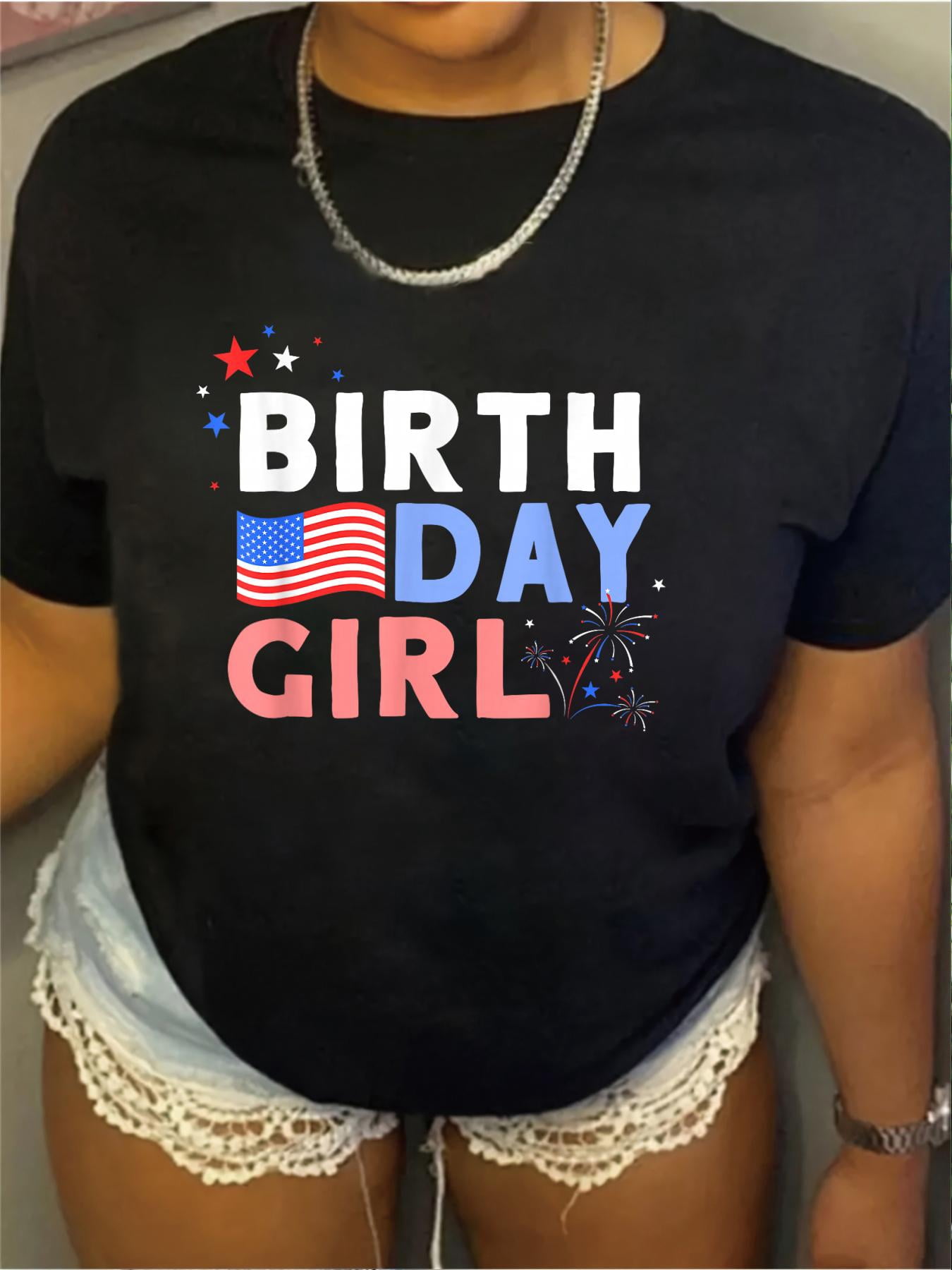 Cute It's My Birthday 4th of July Design for Women T-Shirt - Walmart.com
