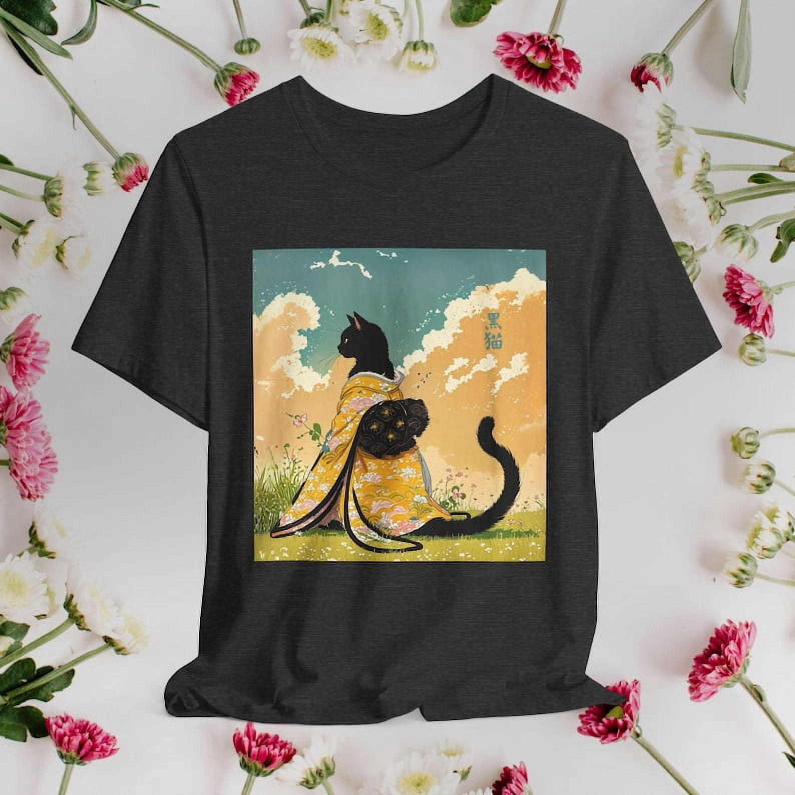 Cute Japanese Black Kitty Cat in Kimono Shirt - Tokyo Kyoto Edo Japan ...