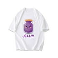 Cute Jelly Jar Graphic T Shirt Black Purple Jelly Character And Text ...