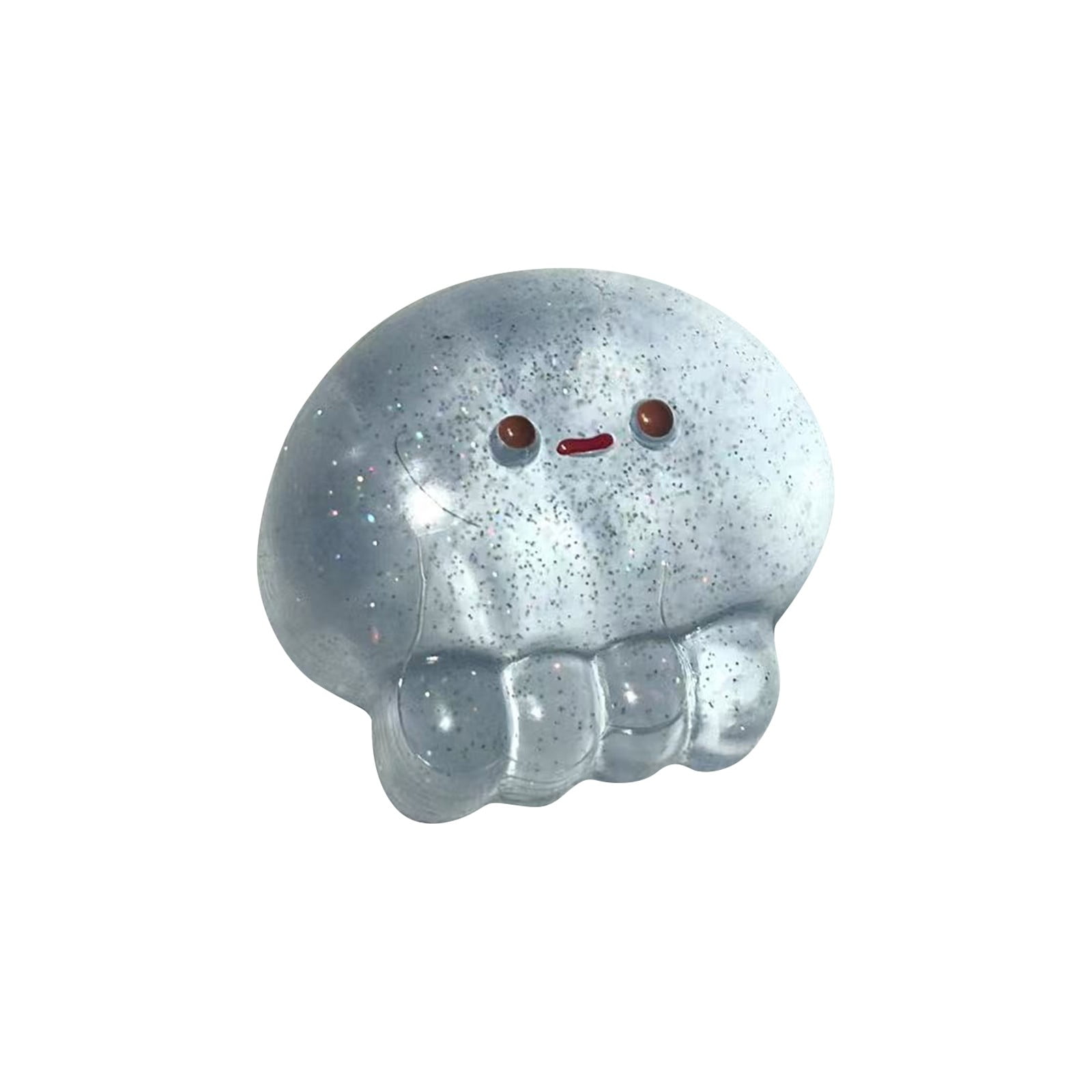 Cute Jellyfish-Shaped Glass Paperweight with Smiling Face, Decorative ...