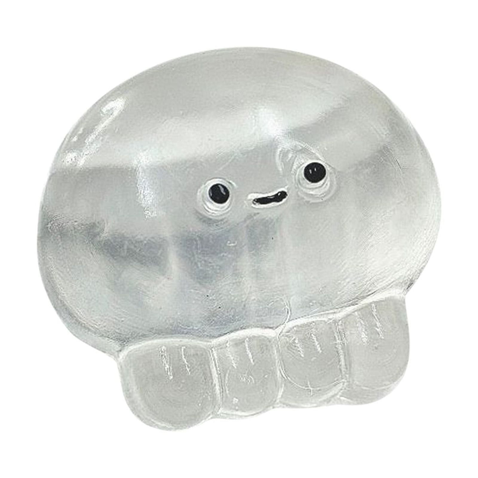 Cute Jellyfish-Shaped Glass Paperweight with Smiling Face, Decorative ...
