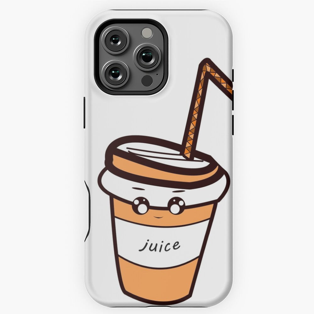 Cute Juice Cup Chibi Morning Mood Phone Case for iPhone 16 15 14 13 12 ...
